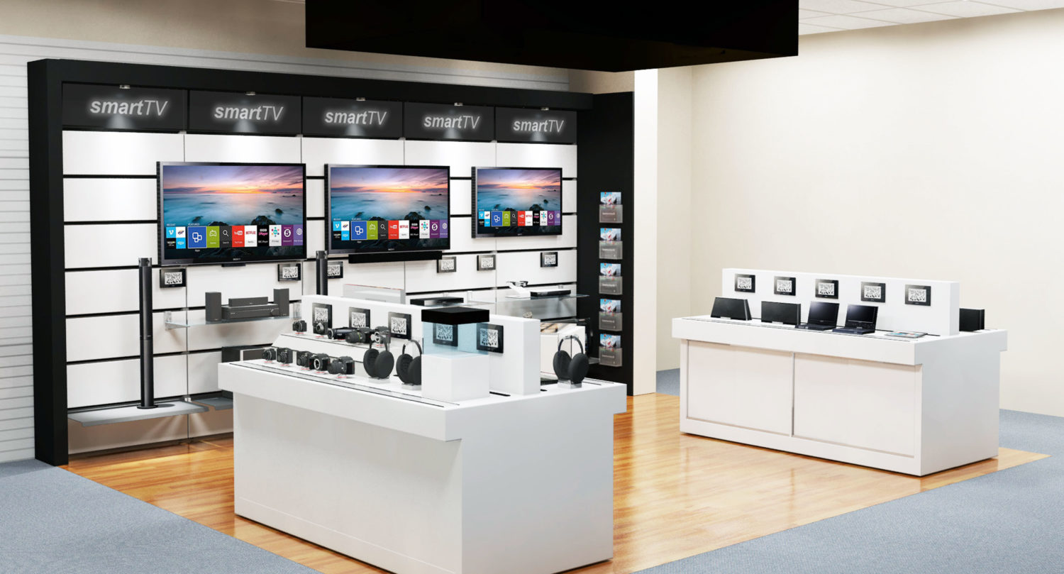 T2+ Smart Access Wall With Electronics Island - WALLS+FORMS