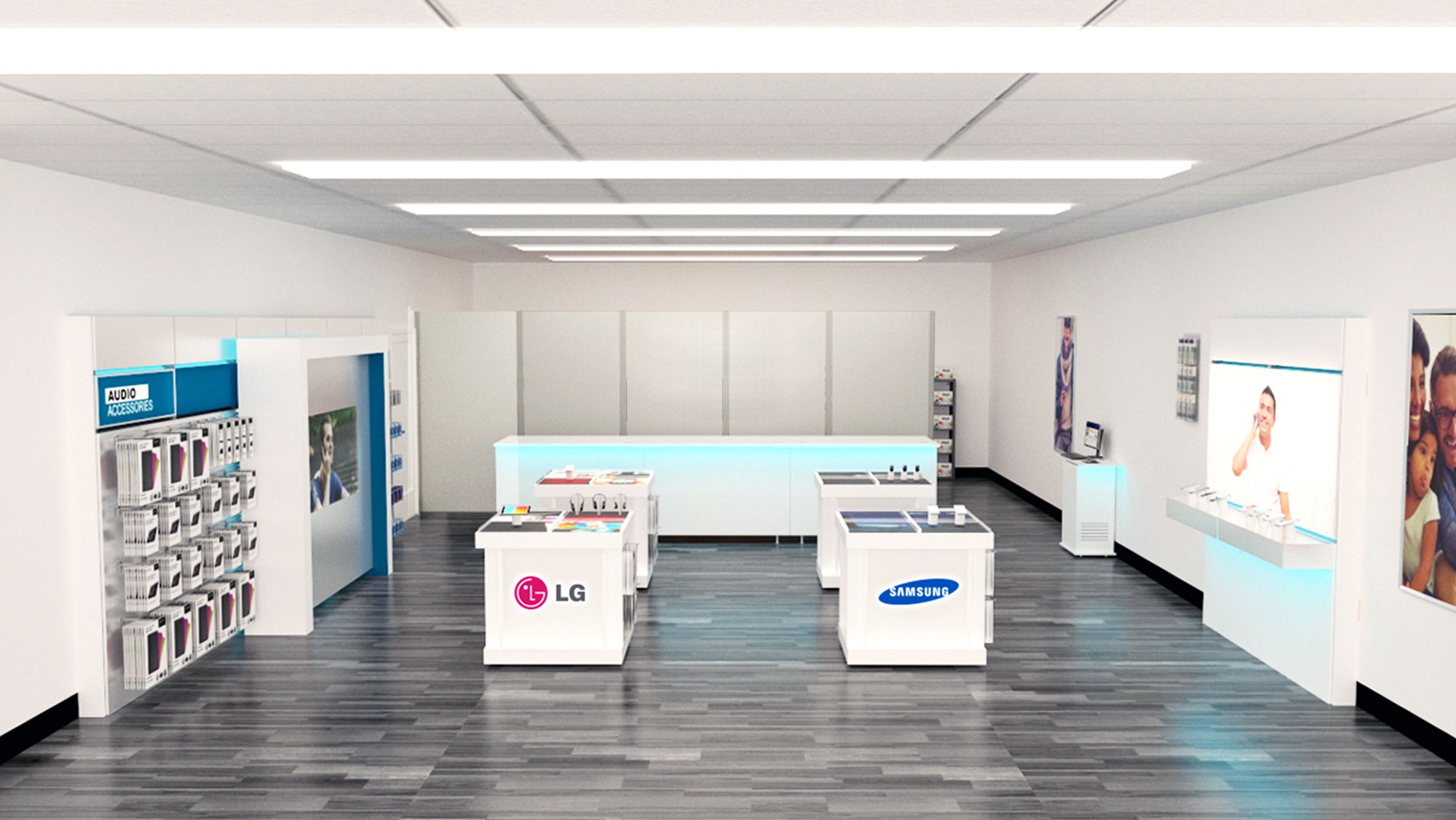 Wireless Store Cornerforms Store Divider - WALLS+FORMS