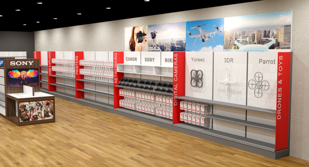 Electronics Floor and Wall Display - WALLS+FORMS