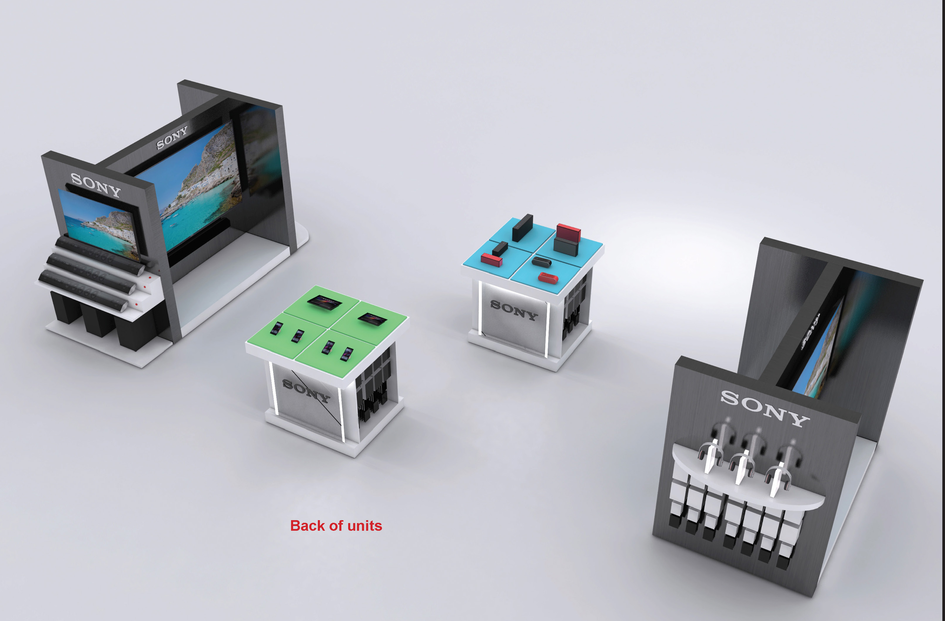 Electronics Floor Display - WALLS+FORMS