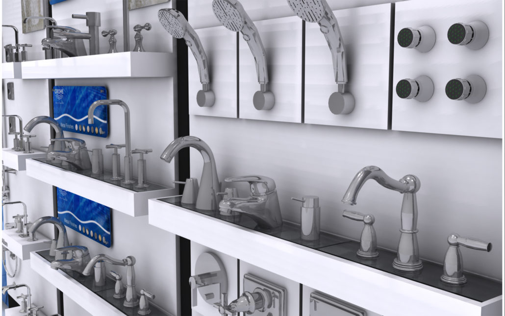 Plumbing Showroom Wall - WALLS+FORMS