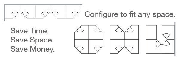 Cornerforms Fitting Room Angled Configuration - WALLS+FORMS