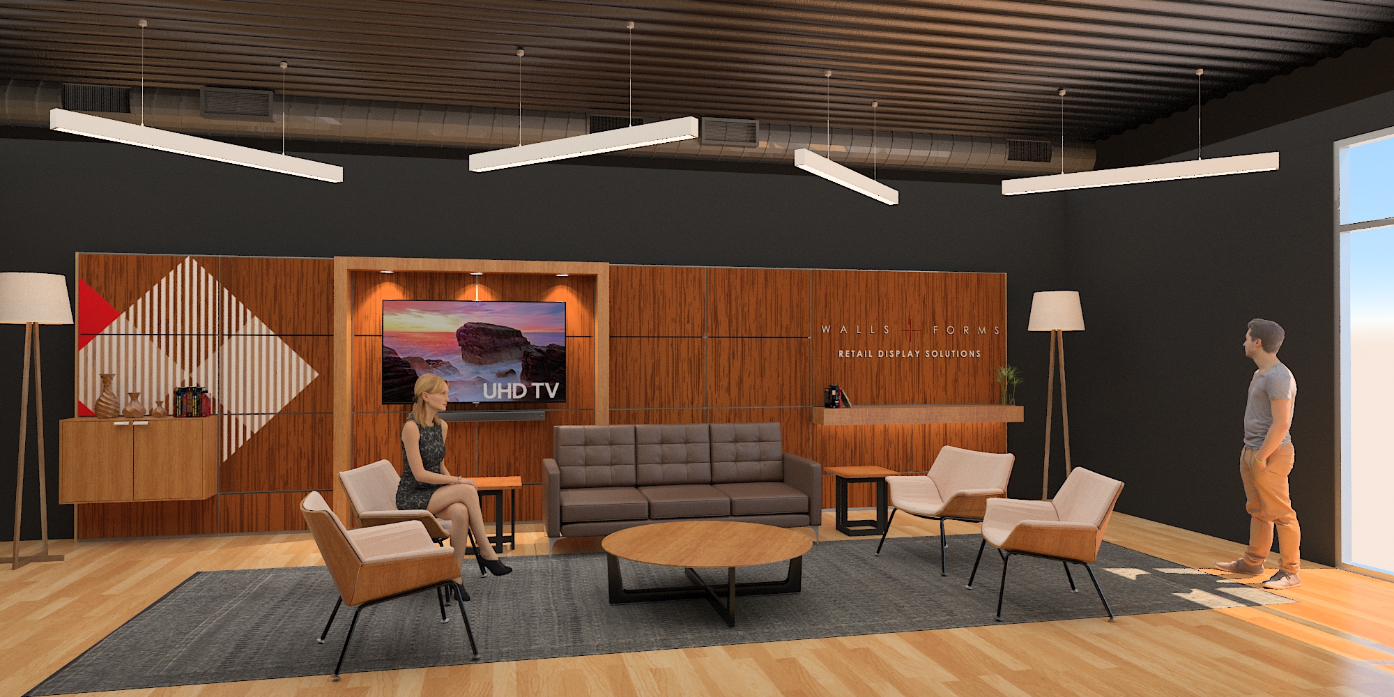 Lobby and Office Wall Display - WALLS+FORMS