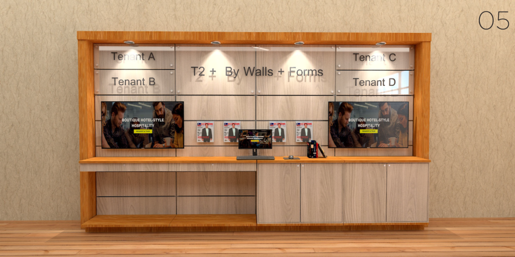 Lobby and Office Wall Display - WALLS+FORMS